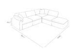 Nubes Cloud Classic 5-Piece Modular Sofa Includes Ottoman - Intuition Decor