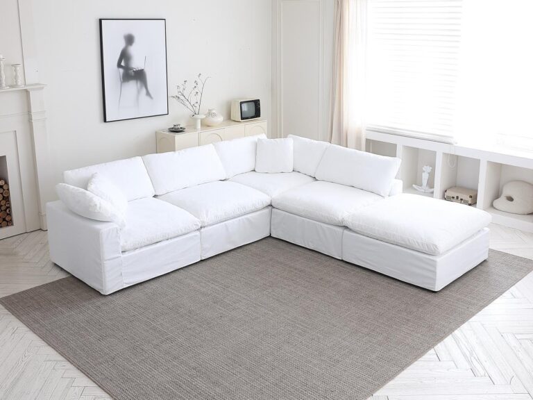 Nubes Cloud Classic 5-Piece Modular Sofa Includes Ottoman - Intuition Decor