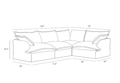 Cozyee Sofa 2x3 Corner Couch Intuition Decor
